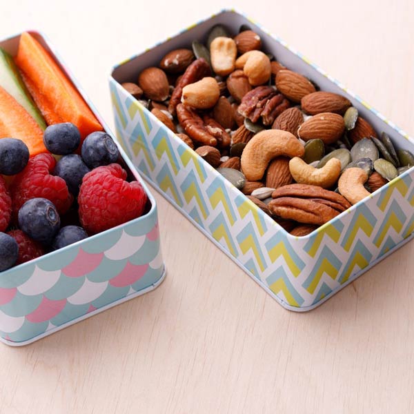 Vegetarische Snacks für unterwegs